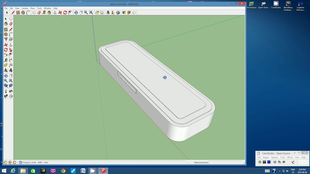 Sketchup 8 Tutorial #5 Pencil Case (Gr. 7) - YouTube