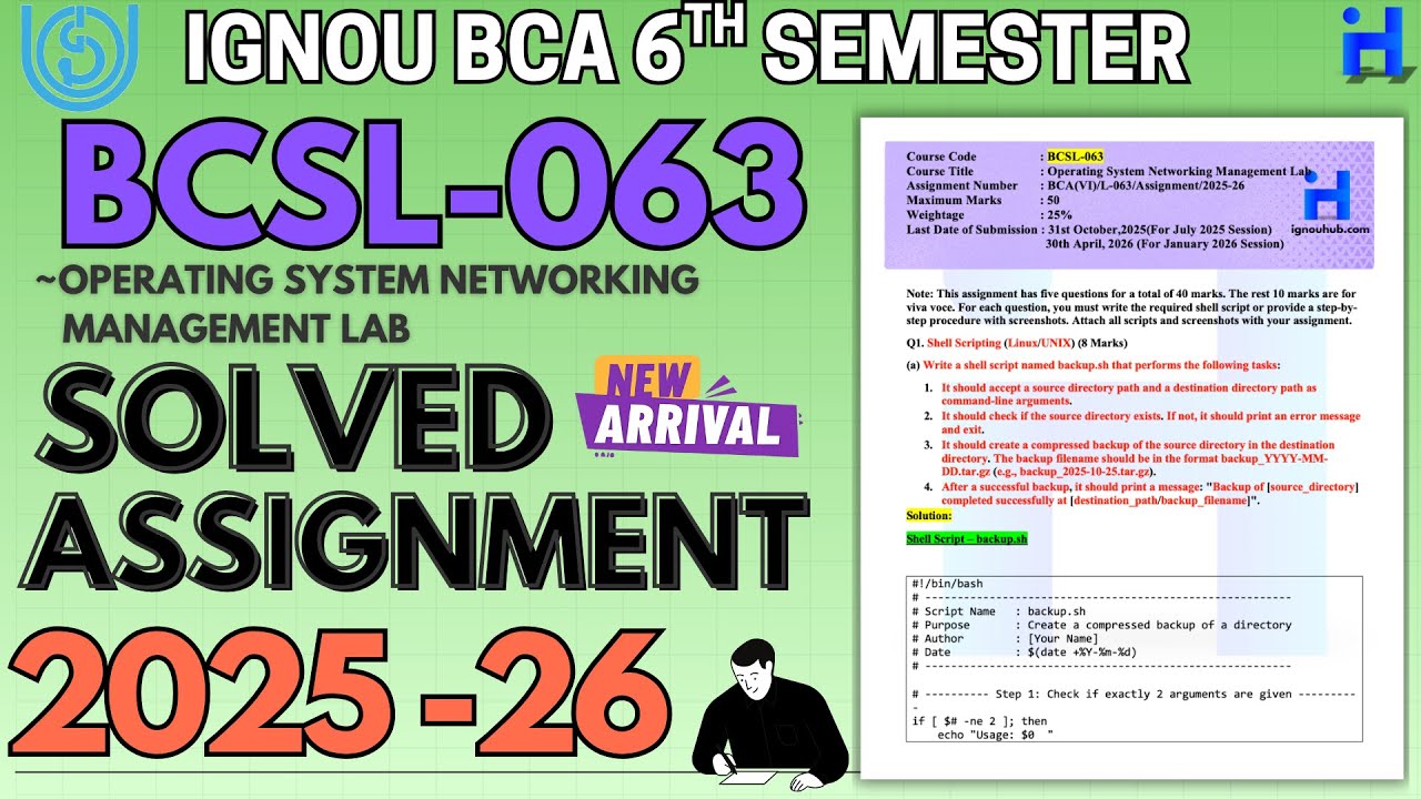 BCSL-063 Solved Assignment July-25/Jan-26 | IGNOU BCA (6th Sem) Assignment Solutions (2025-2026 ...