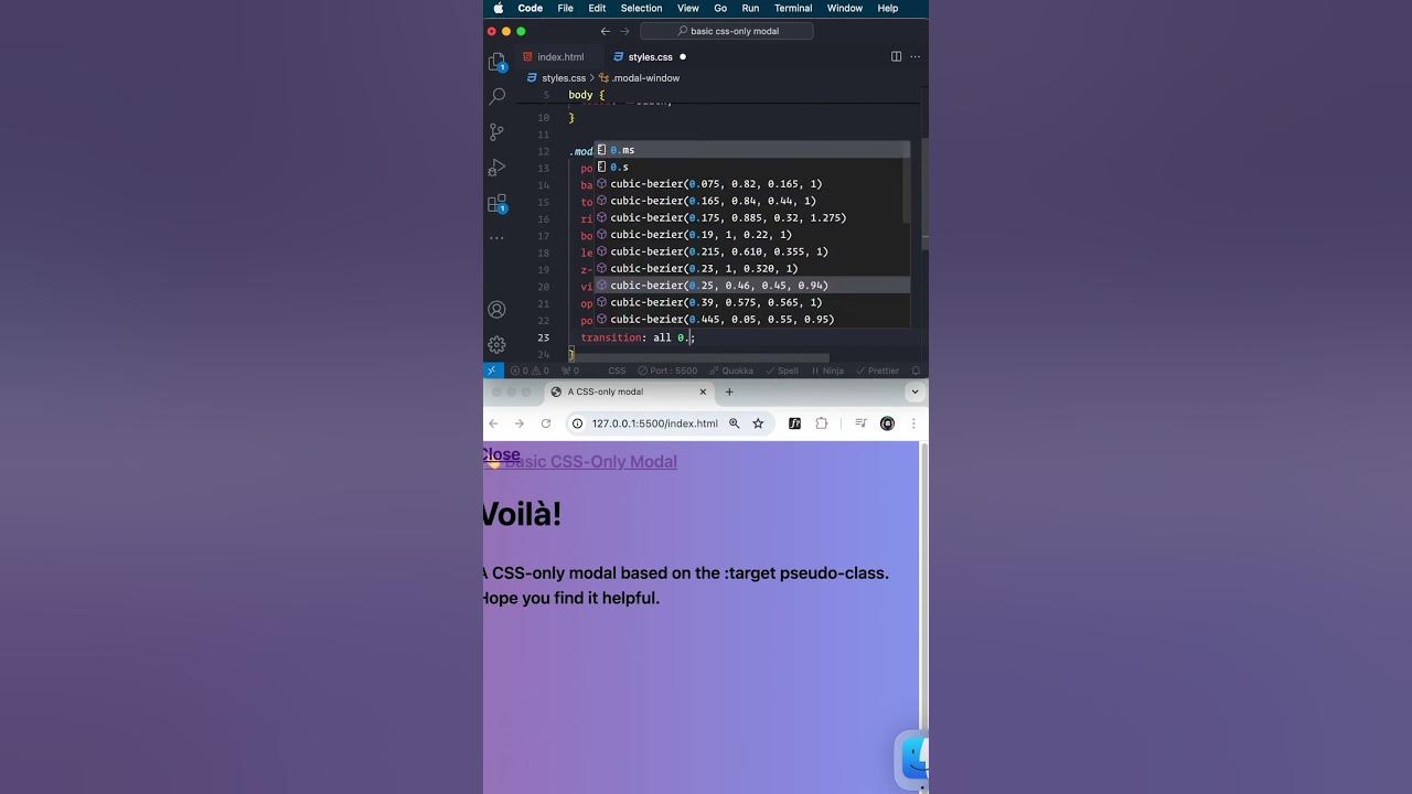 Basic CSS-Only Modal #shorts #css #coding - YouTube