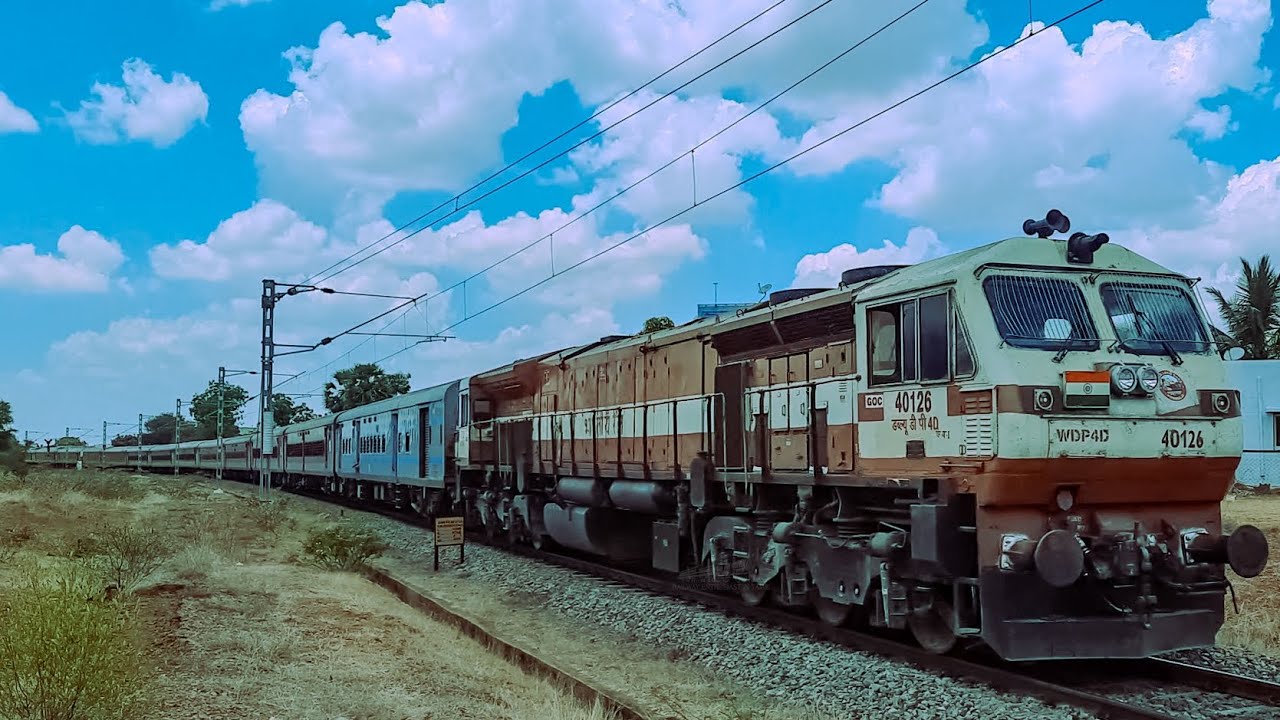 ORANGE LIVERY Ex-ERS GOC WDP4D • Rameswaram-Bhubaneshwar SF Express ...