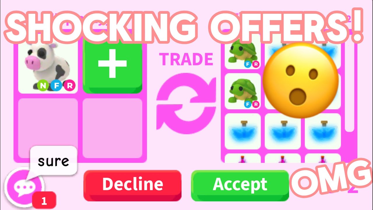 SHOCKING OFFERS! Offers for NEON COW (NFR) Adopt me Values! Growing my ...
