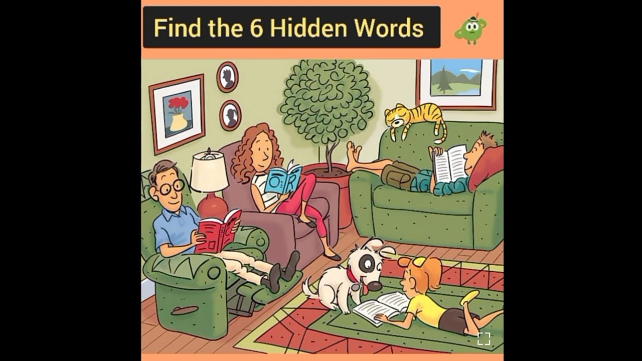 Find the 6 HIDDEN WORDS from the pictures | can you answer all the ...
