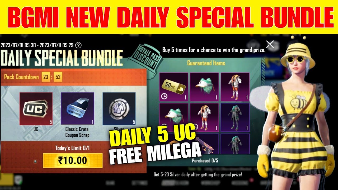 Bgmi New Daily Special Bundle 😍 | New Outfit Add In Bgmi | Great Bhai ...