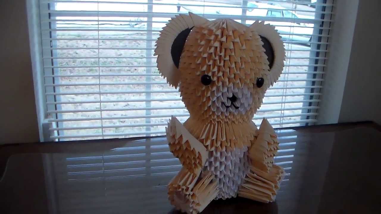 3d Origami Teddy Bear YouTube 3d Origami Teddy Bear YouTube