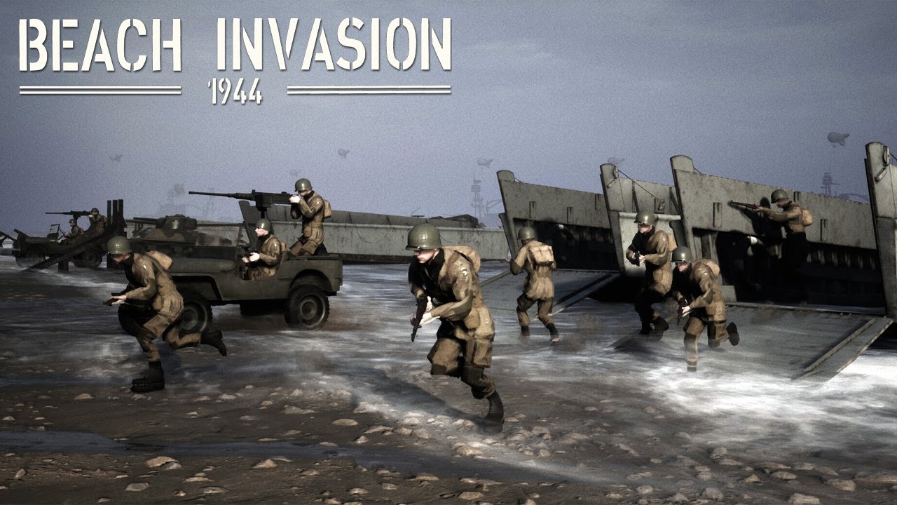 Beach Invasion 1944 Gameplay - WWII FPS Game - YouTube