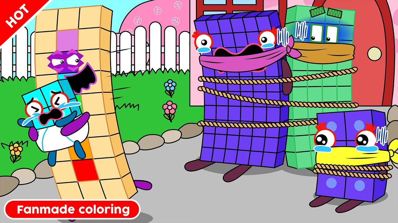 Oh No! Don't Kidnap NB 6 Baby! Numberblocks Fanmade Coloring Story ...