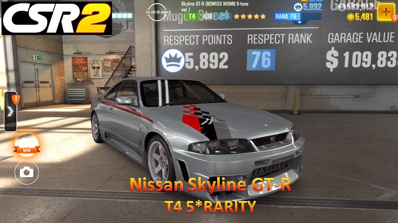 CSR Racing 2 - Nissan Skyline GT-R (BCNR33 NISMO S-tune ver.) - YouTube