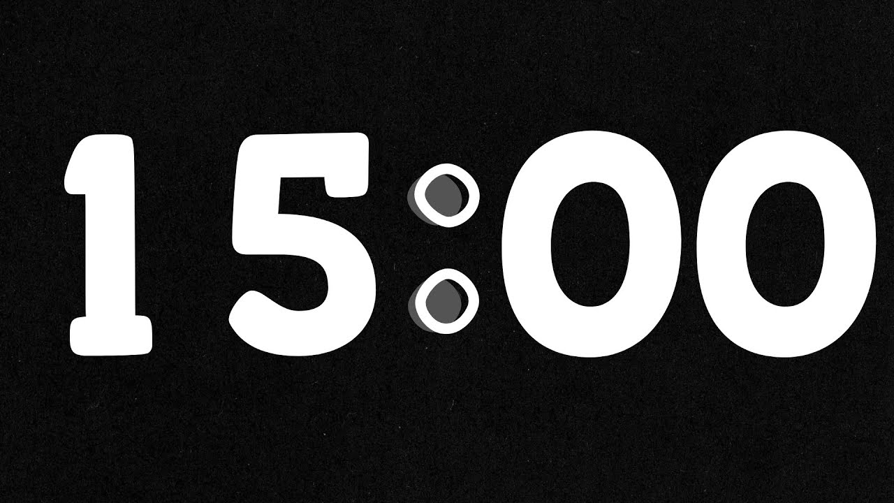 15 Minute Black & White Themed Timer - YouTube