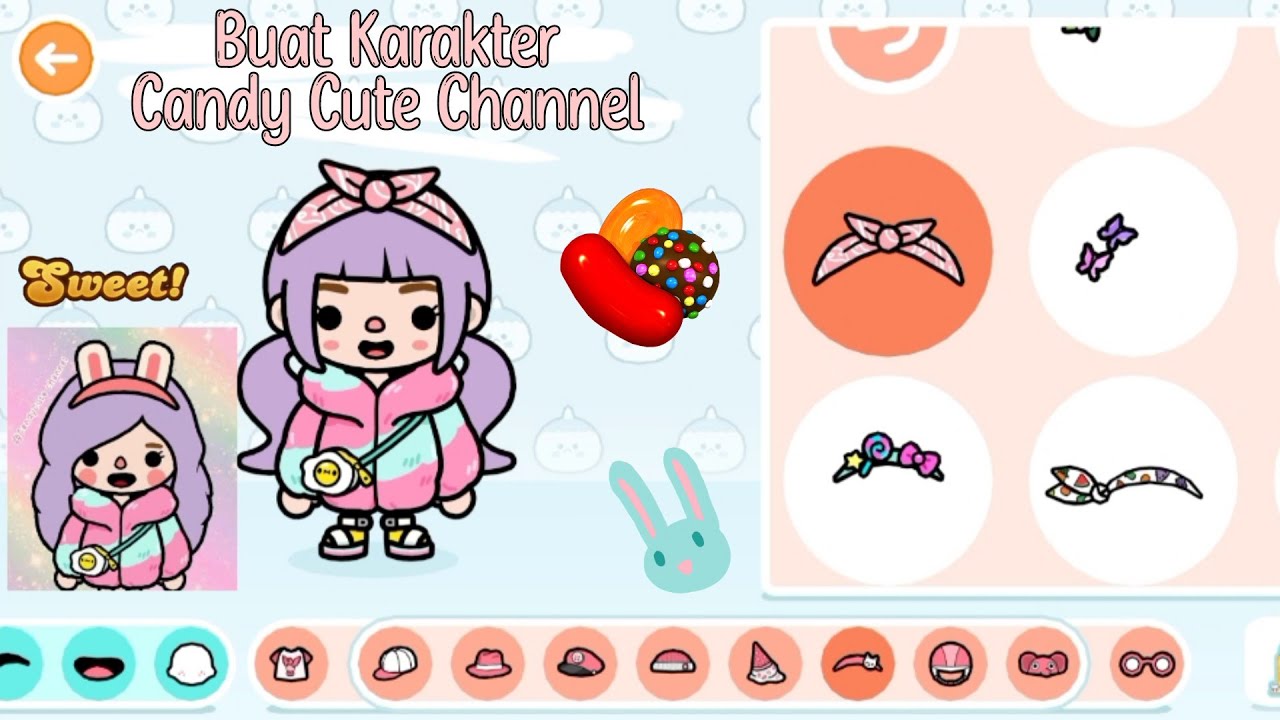 Membuat Karakter Candy Cute Channel. Toca Boca Life World - YouTube