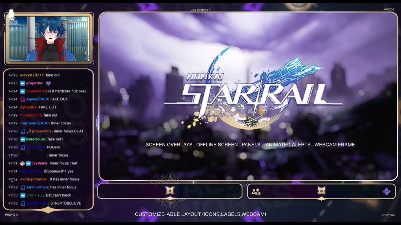 Honkai Star Rail Inspired Stream Overlay Preview - YouTube