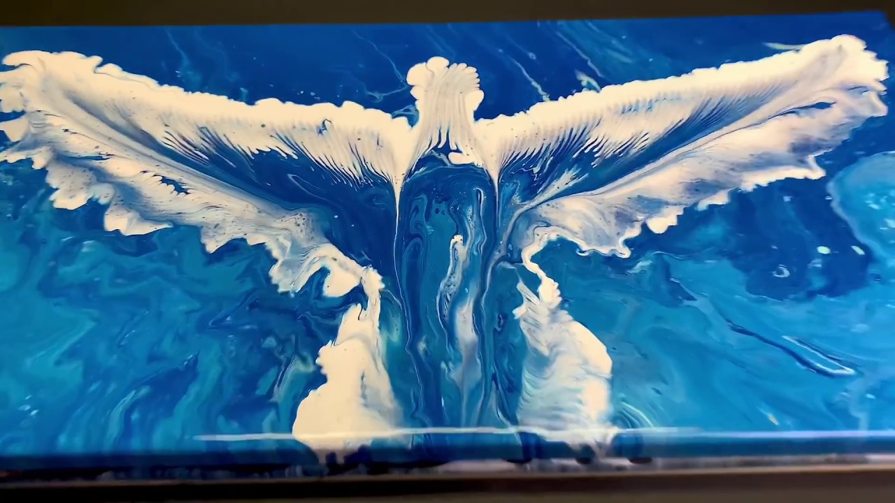 String Pulling an ANGEL with a 6 Foot CHAIN and Acrylics!! Fluid Art ...