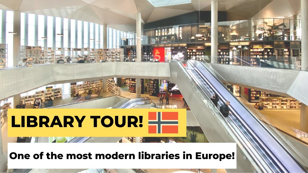 Library tour - OSLO'S NEW MAIN LIBRARY! IT'S HUGE!!! - YouTube