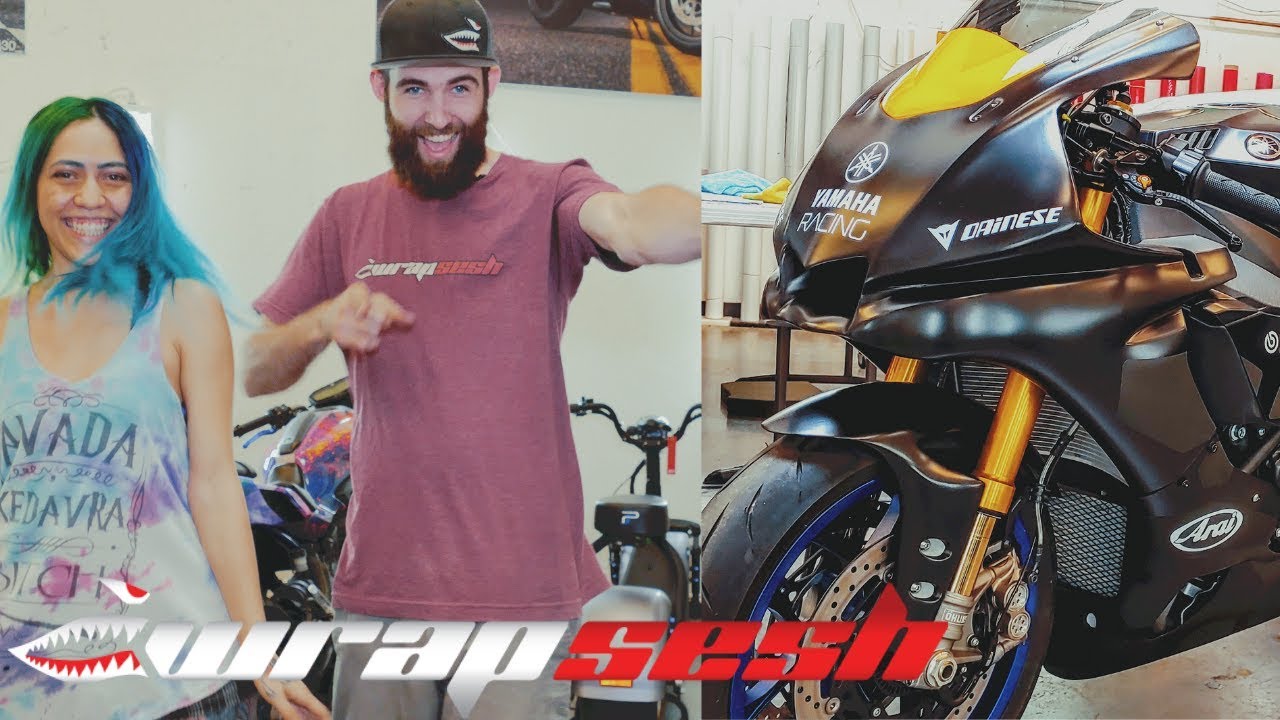 MATRIX'D OUT Track Bike - Yamaha R1M Custom Wrap - YouTube