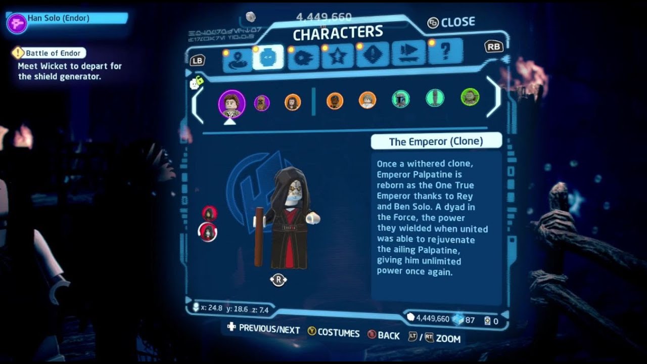 The Emperor (Clone) GAMEPLAY - LEGO Star Wars: The Skywalker Saga - YouTube