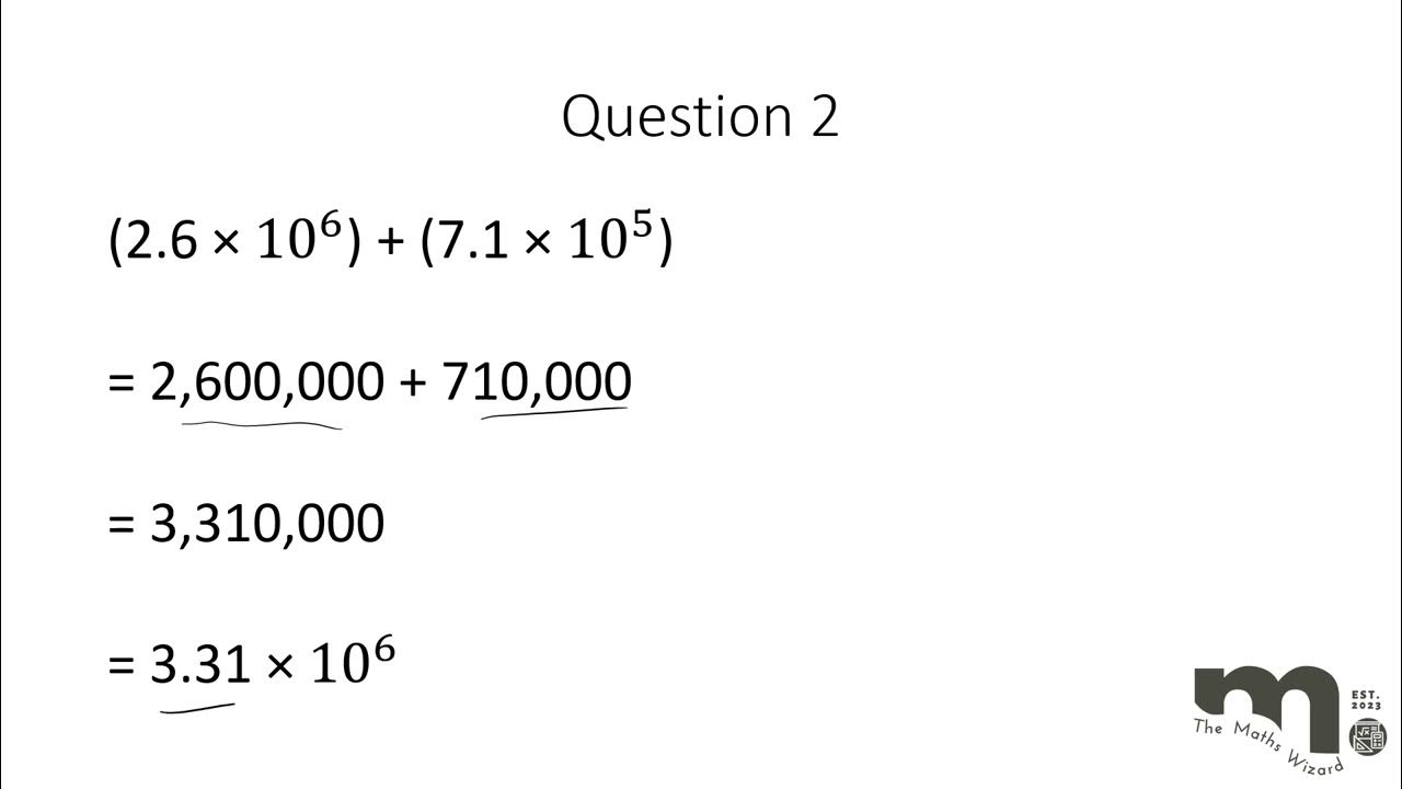 Standard Form Part 2: Adding and Subtracting - YouTube