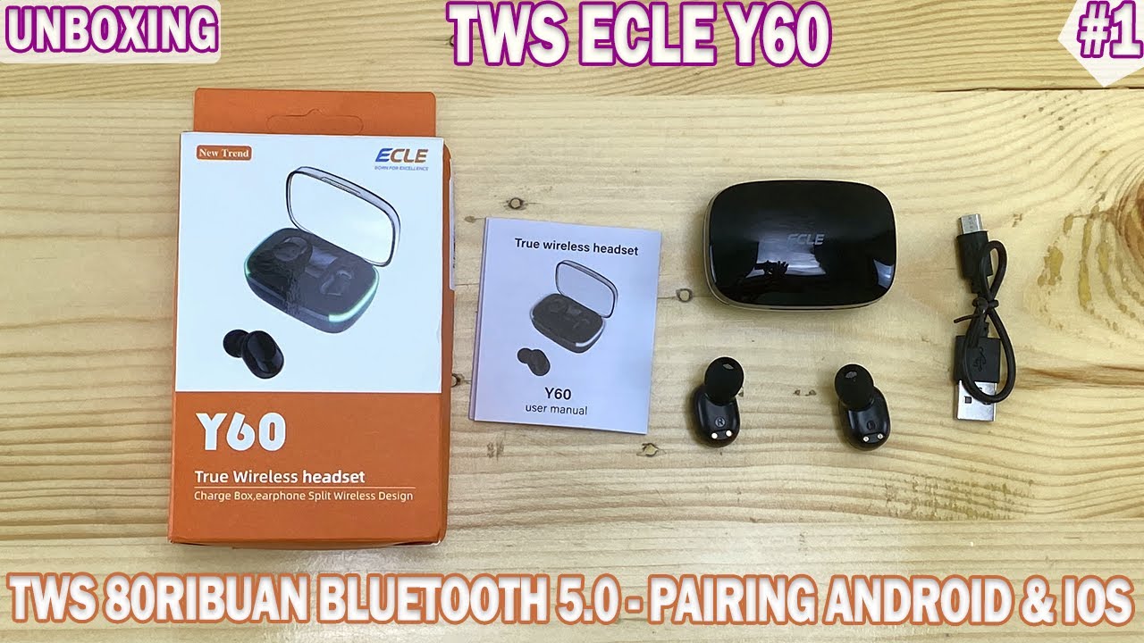 CUMA 80RIBUAN!! TWS ECLE Y60 - TWS BLUETOOTH 5.1 MURAH TERBAIK # ...