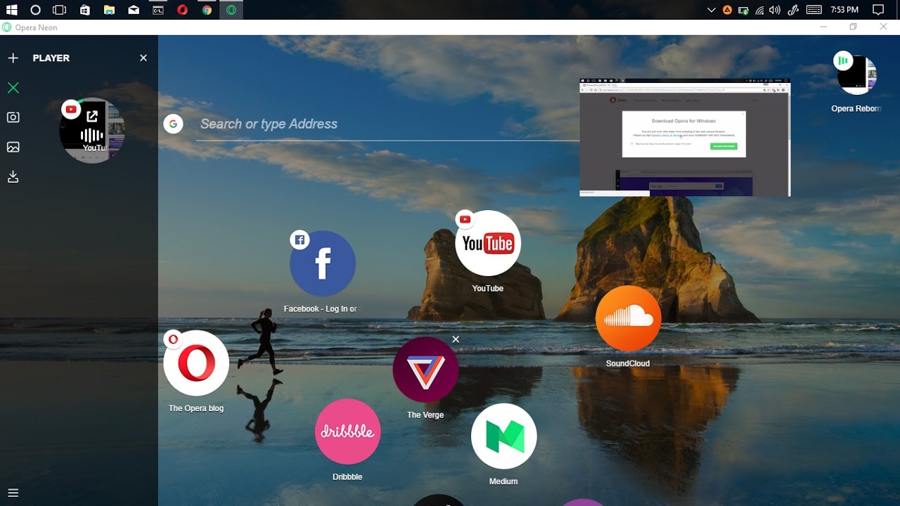 Opera Neon 1.0 First Look Desktop PC - YouTube