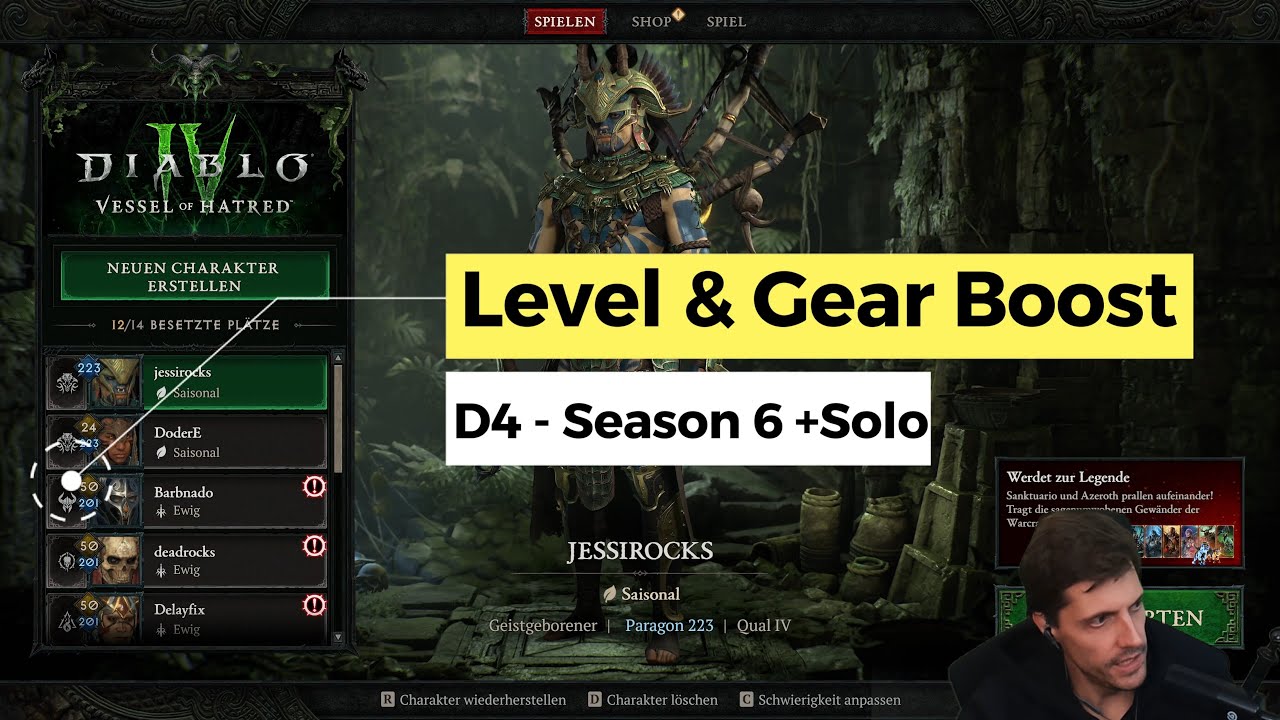 Diablo 4: Level & Gear Boost für Season 6 - YouTube