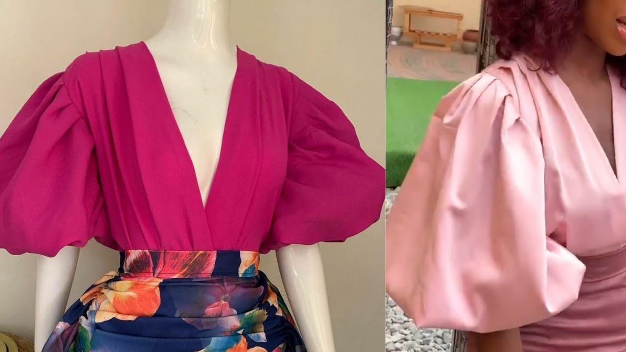 Making A Shoulder Pleat Wrap Top with Pleated Sleeves / Sewing For ...
