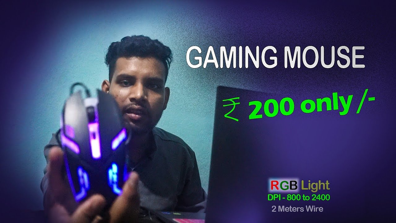 Gaming mouse under ₹ 200 only/- #mouse #unboxing #tech - YouTube