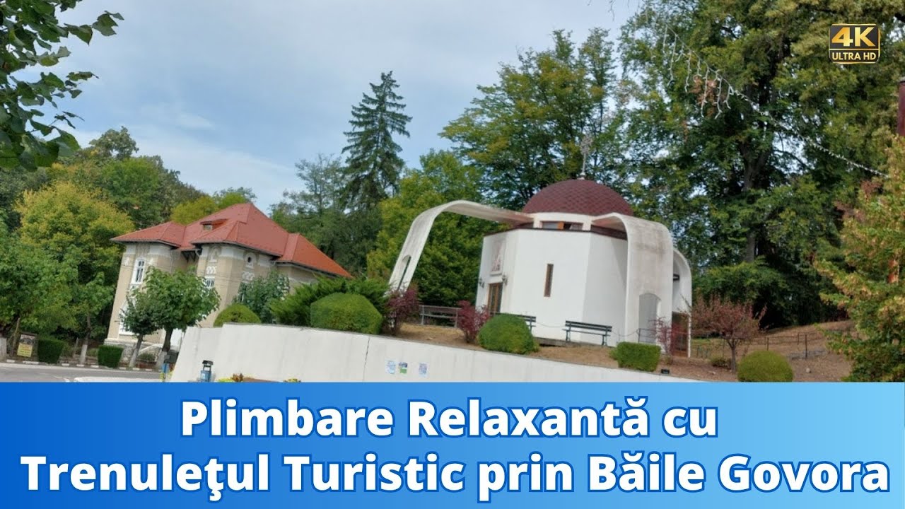 Plimbare Relaxantă cu Trenuletul Turistic prin Băile Govora - 4K60fps ...
