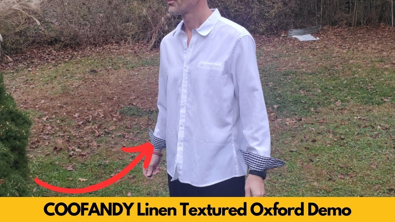 COOFANDY Linen Textured Oxford Demo and Review - YouTube