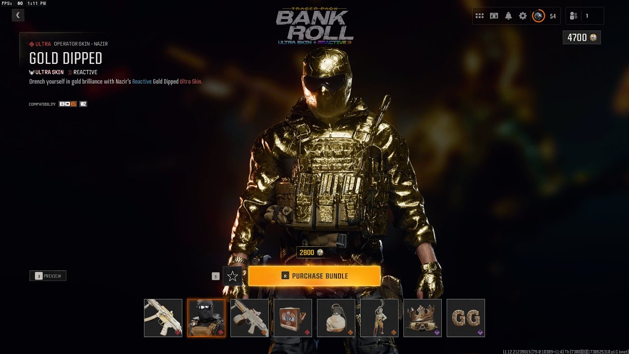 NEW BO6/WARZONE: TRACER PACK BANK ROLL ULTRA REACTIVE BUNDLE - YouTube