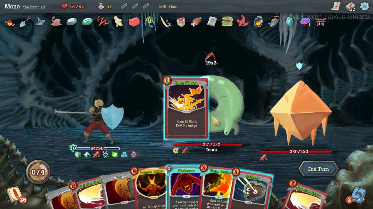 Slay the spire - Metallicize for free block of 33(Donu&Deca) - YouTube