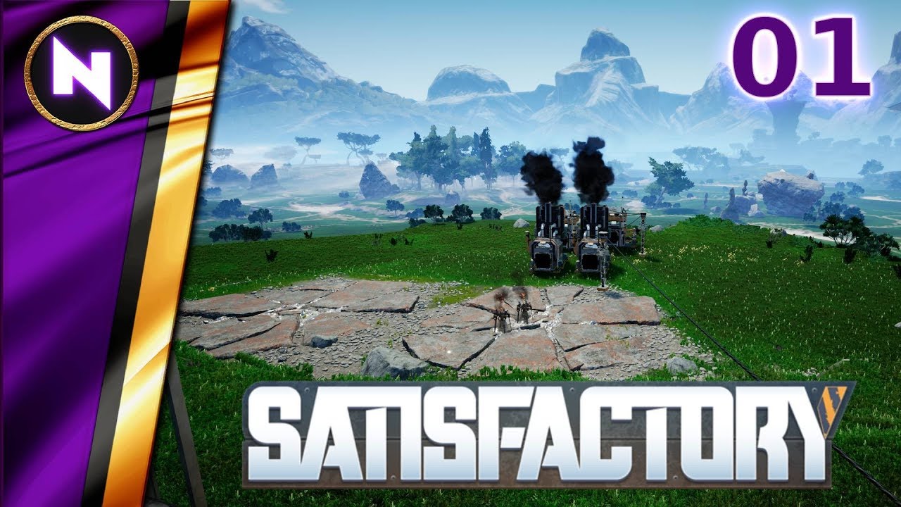 LANDFALL IN GRASSY FIELDS - Satisfactory City #1 - YouTube