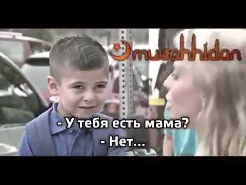Syrian child replying about his lost mother by terrorist attack
