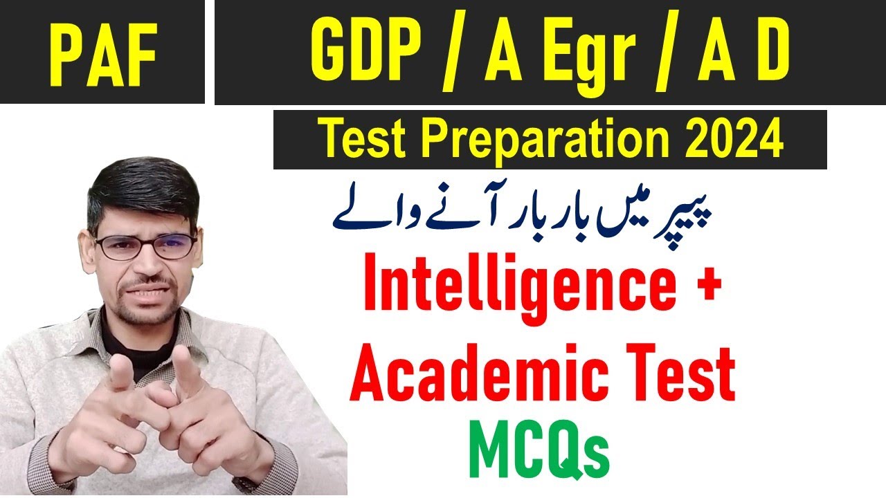 PAF GDP, AE, AD complete (Intelligence + Academic) Preparation 2024 - Math, Verbal & Non verbal ...