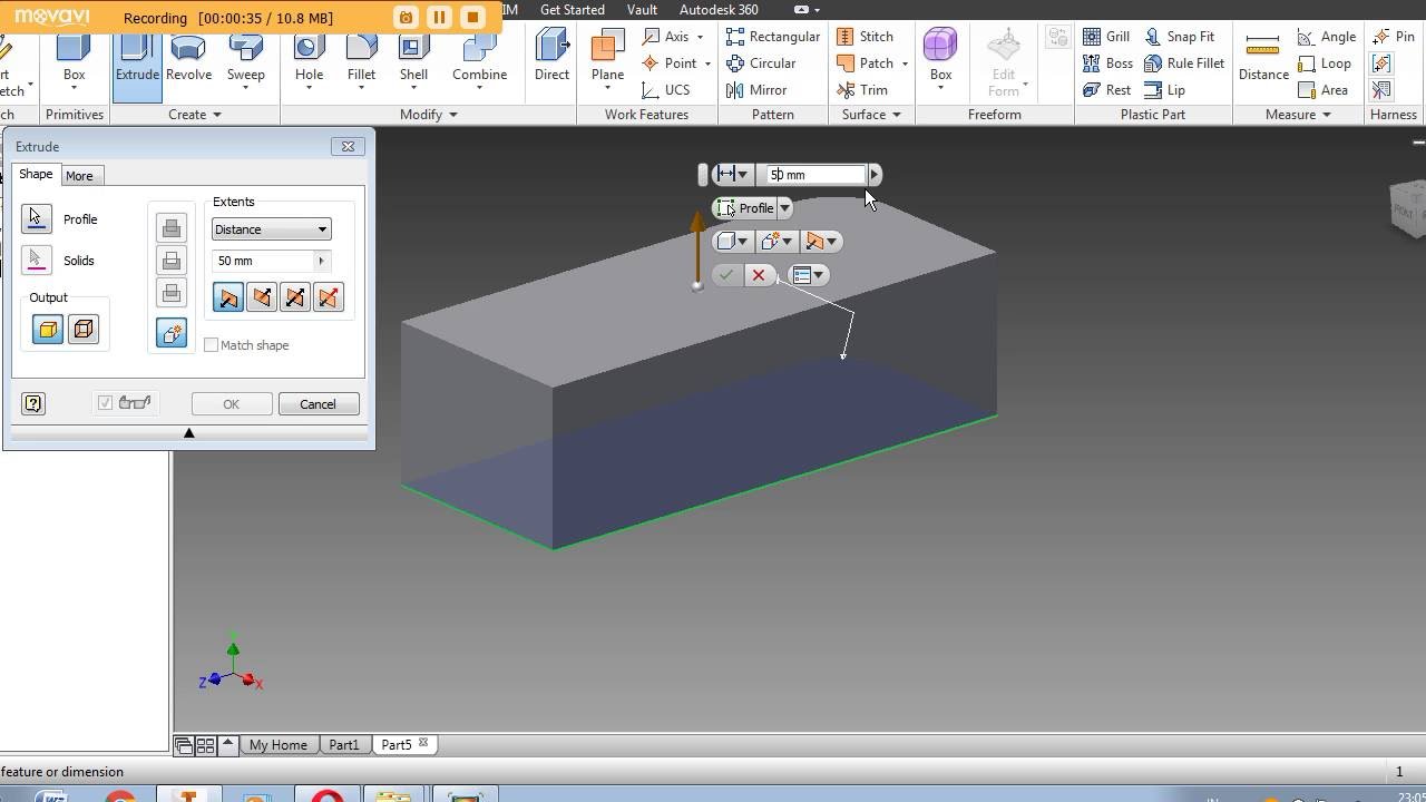 Cara memakai tool Fillet dan Chamfer di Inventor - YouTube