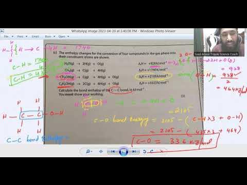 EDEXCEL CHEMISTRY| A LEVEL |Enthalpy Question| Enthalpy changes for the ...