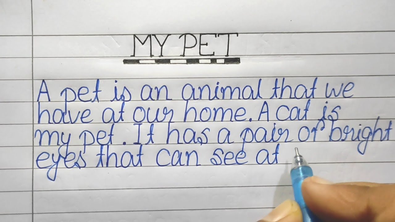 My Pet ||English Essay Writing ⚡||English Paragraph Writing|| - YouTube