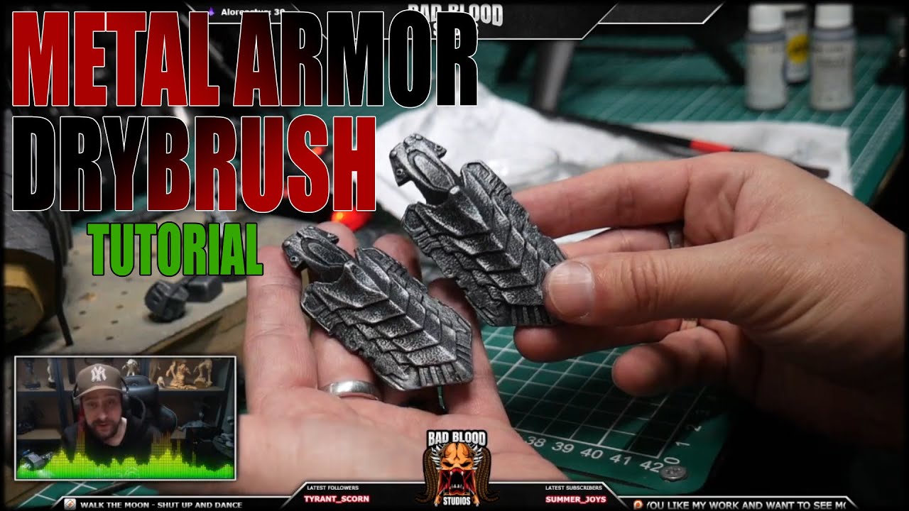Tutorial - Metal Armor Drybrush - Painting Metal Effects - YouTube