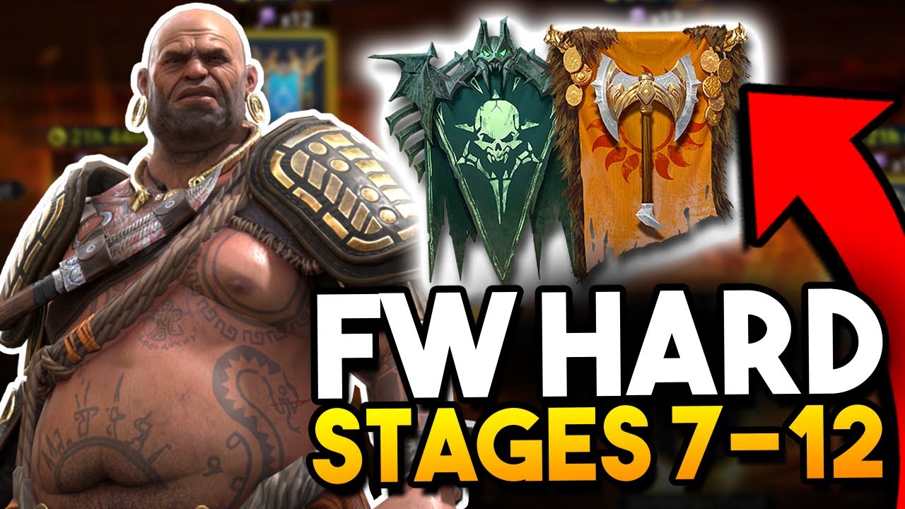 FACTION WARS HARD - Undead Hordes and Barbarians (Stages 10-12) | Raid ...