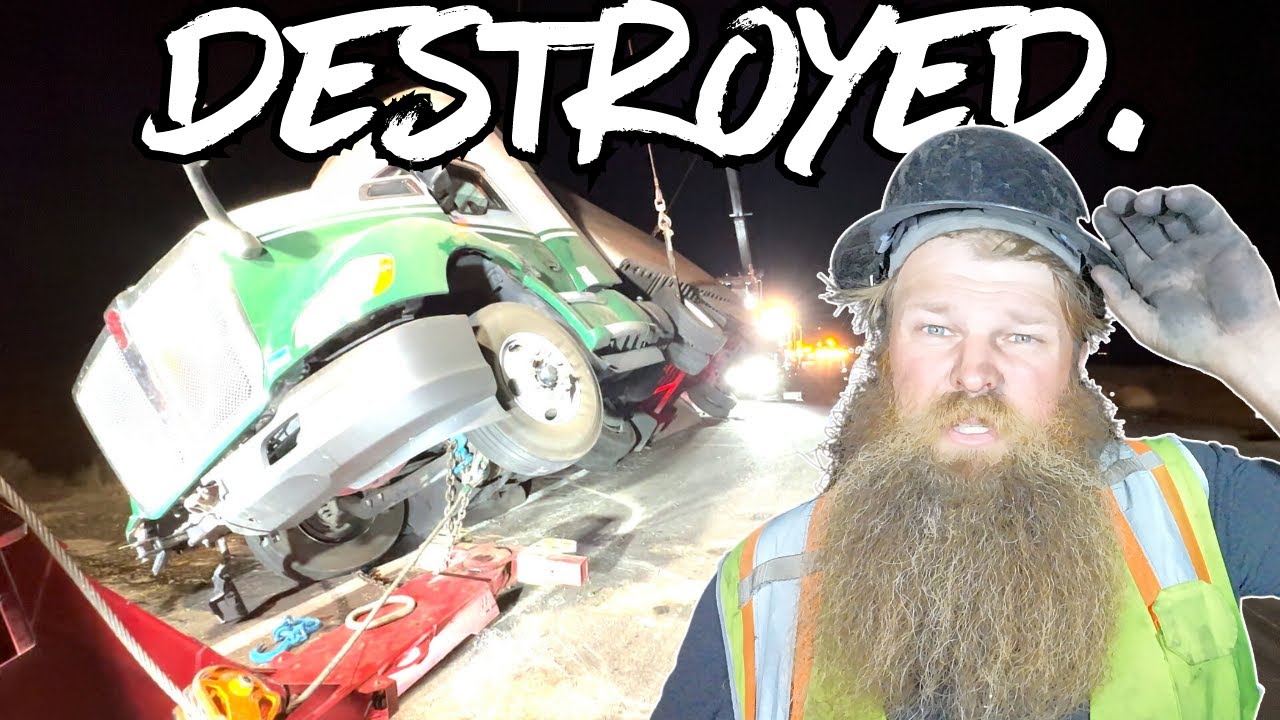 WRECKER, ROLLED OVER........... SEMI!! Can This Green Crew RECOVER IT ...