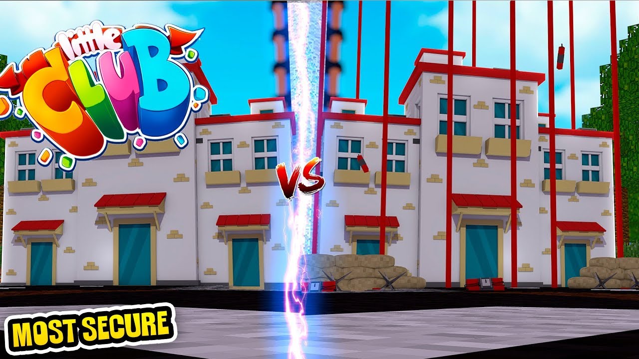 Minecraft - DEFENDING THE LITTLE CLUB FROM INVADERS - MOST SECURE BASE ...