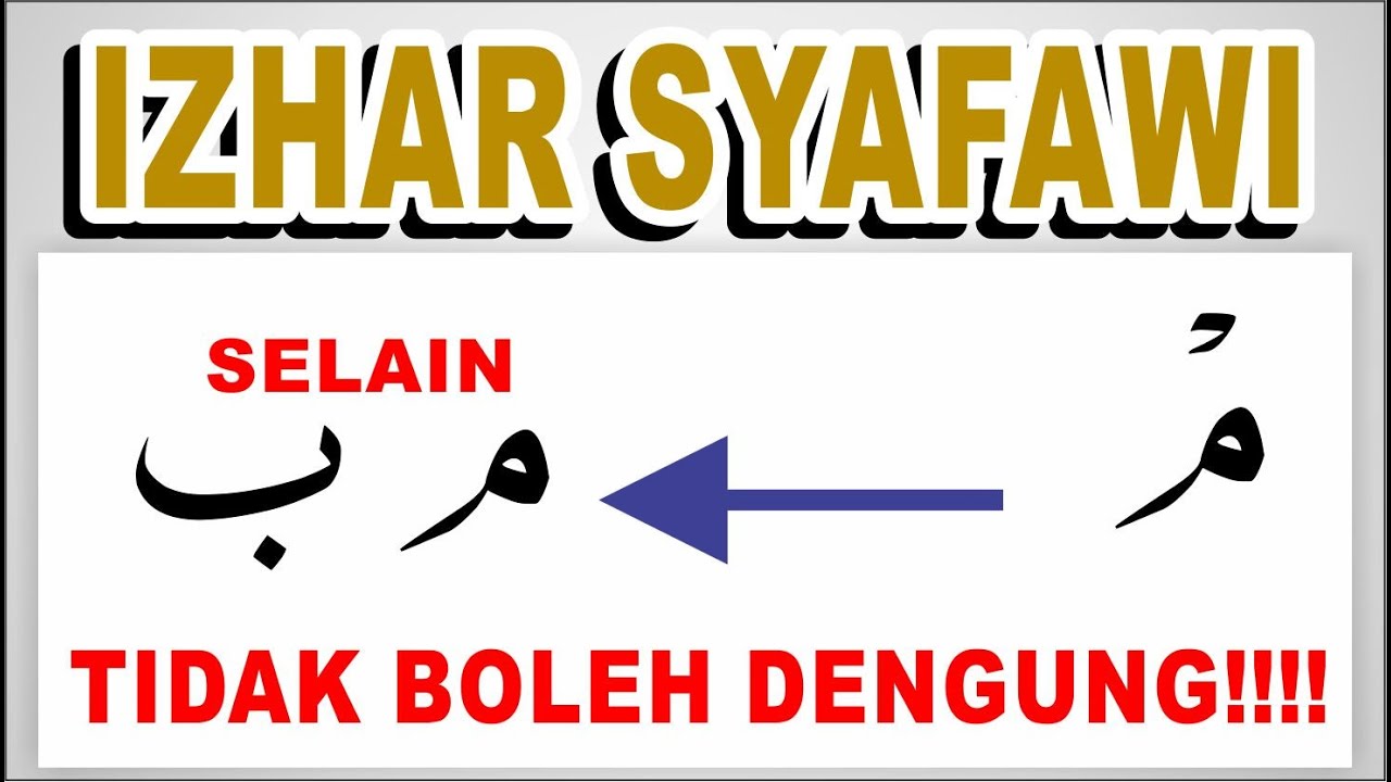 IZHAR SYAFAWI - MIM MATI BERTEMU SELAIN MIM DAN BA - TIDAK BOLEH ...