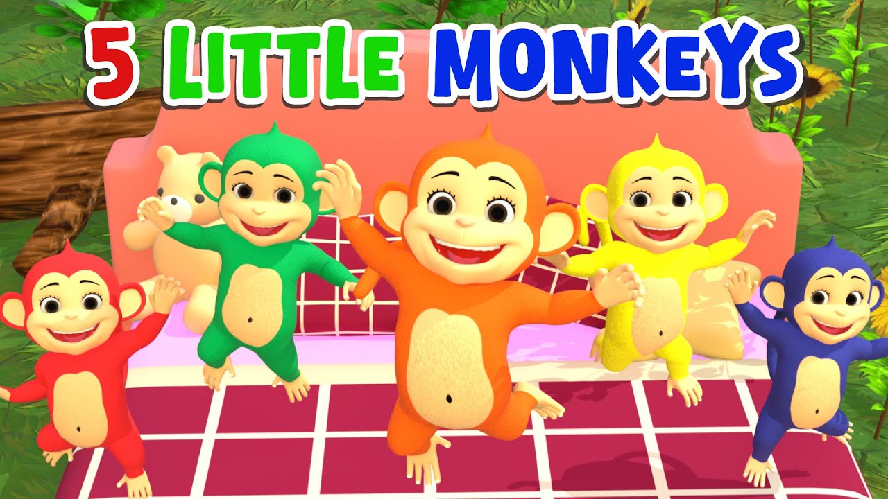 Five Little Monkeys Jumping on the Bed | Super Simple Songs - YouTube