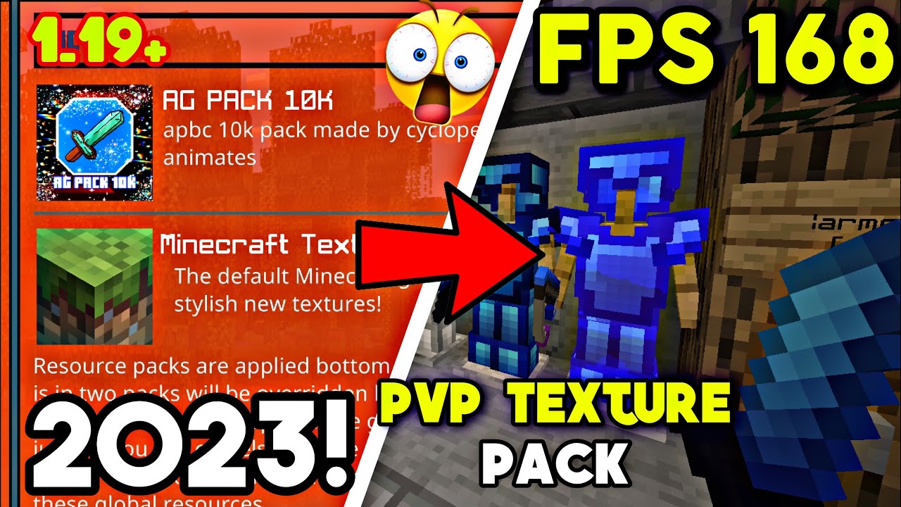 BEST PVP TEXTURE PACK FOR MINECRAFT MCPE | 16x | FPS BOOST 1.19 ...