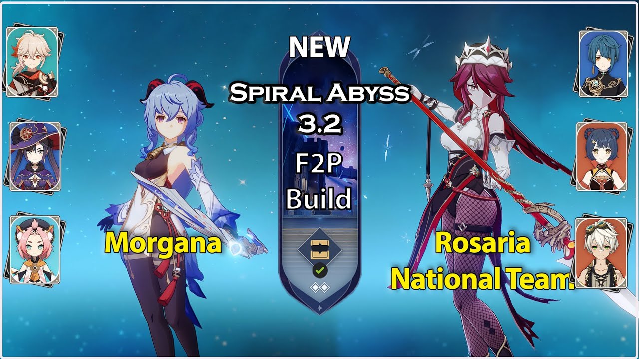 Morgana & OG Rosaria National Team | Genshin Impact Spiral Abyss 3.2 ...