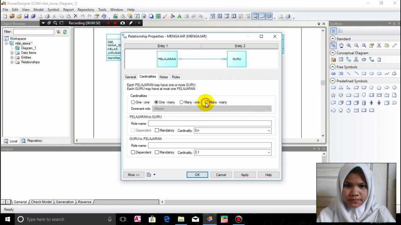 TUTORIAL PEMBUATAN CDM, PDM, DAN GENERATE DATABASE UNTUK SISTEM ...