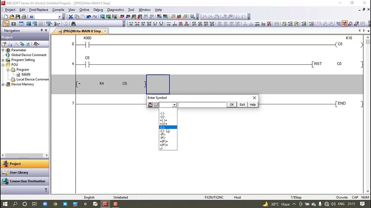 #part18 = Equal Compare In Gx Works2 Programming Software #mitsubishi # 