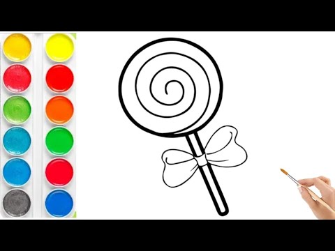How to Draw a Lollipop for Kids | Easy Step-by-Step Tutorial - YouTube