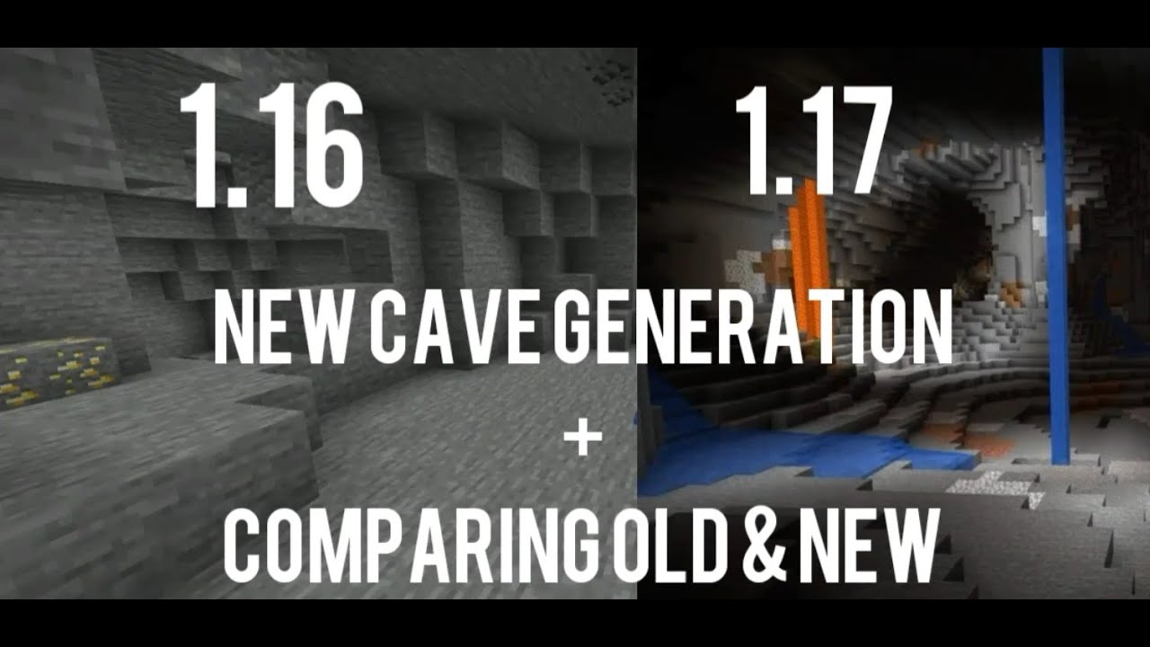 Minecraft 1.16 V 1.17 Cave Generation! - YouTube
