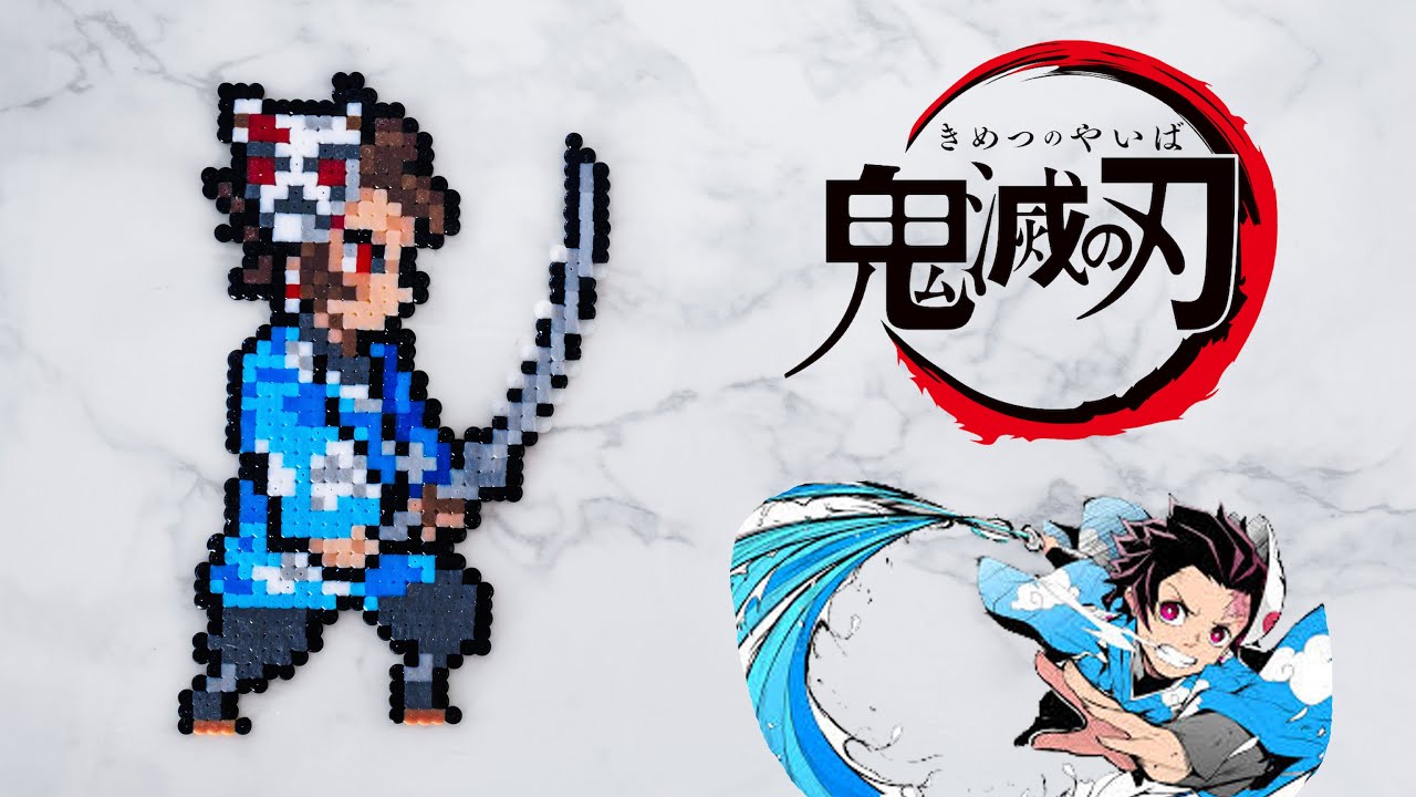 Making Tanjiro (Training Ver.) from Kimetsu no Yaiba (Hama/Perler ...