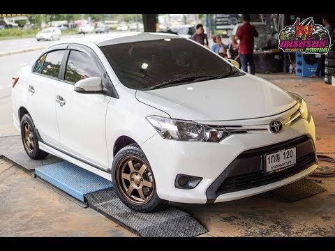 Toyota Vios ล้อ Te37 15x7 et35 Presa 195/55/15 #นครทรัพย์ยางยนต์ - YouTube