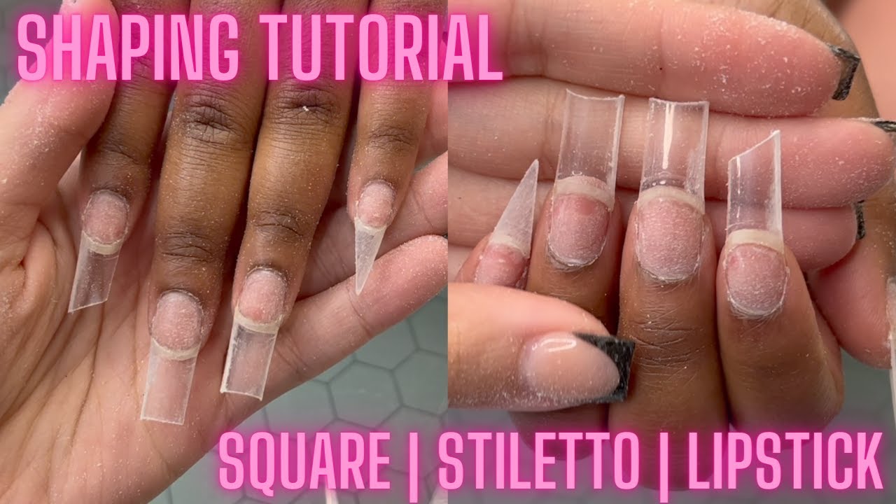 HOW TO: SHAPING TUTORIAL FOR BEGINNER NAIL TECHS ON STRAIGHT TIPS ...