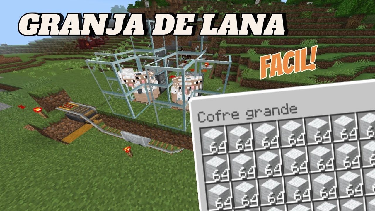 Como hacer una granja de lana en Minecraft para Java y bedrock 1.21 ...